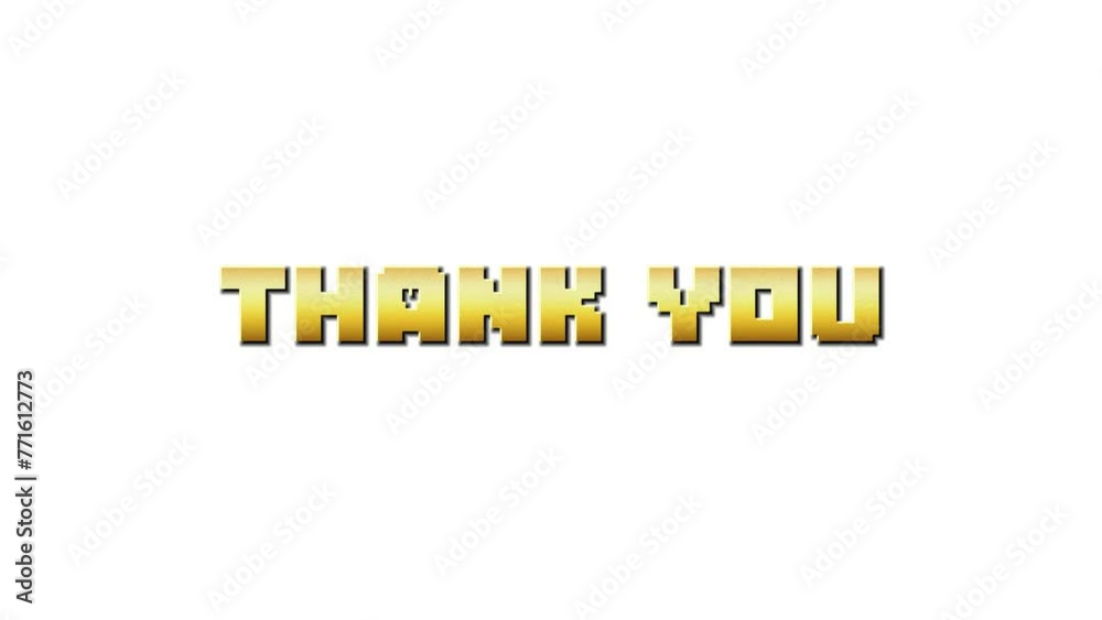 Thank You Text Animation Isolated White Background. Thank You Animation ...