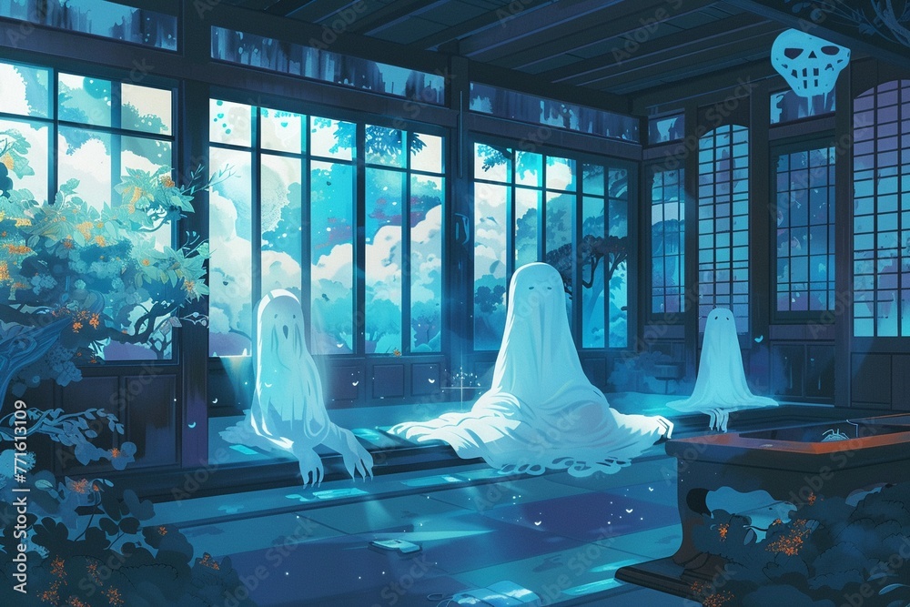 Imagine a character who can communicate with ghosts through the medium ...