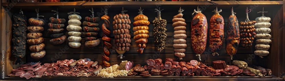 Handmade sausage and charcuterie shop, where traditional methods of ...