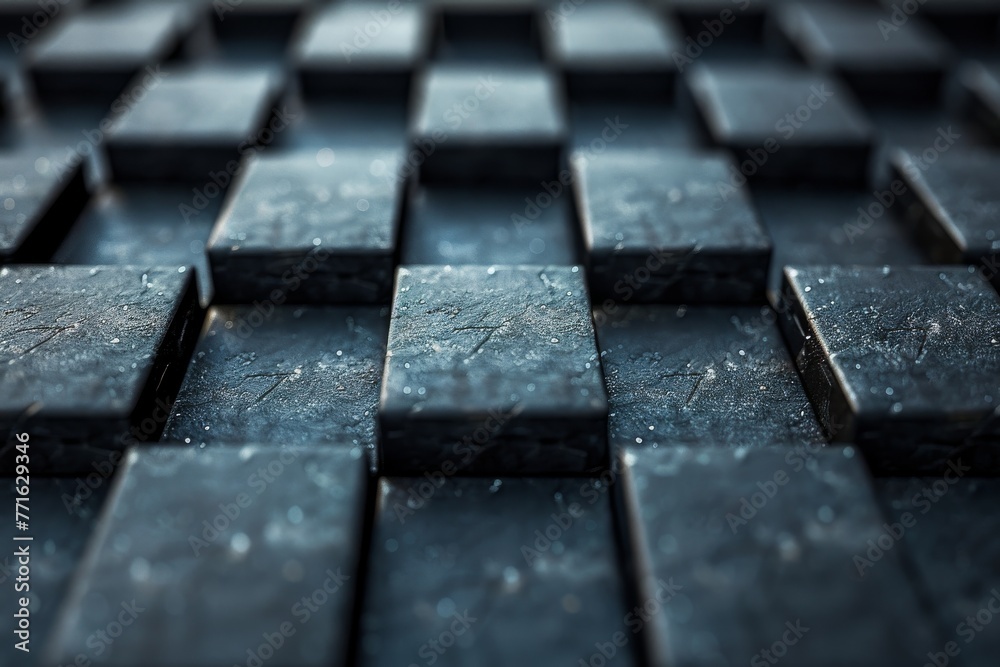 A detail-focused image capturing the rough texture and cube-like ...