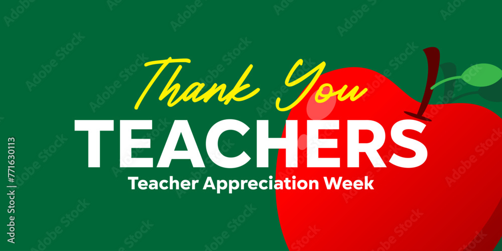 Teacher Appreciation Week. Apple fruit. Great for cards, banners ...