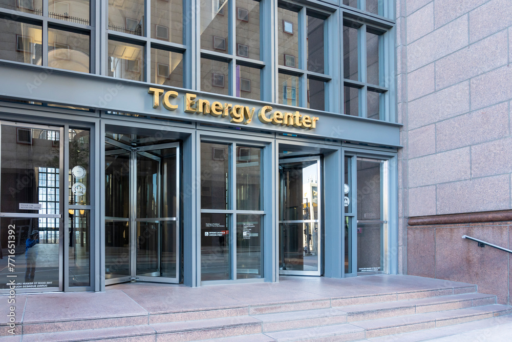 Houston, Texas, USA - March 13, 2022: TC Energy Center entrance is seen ...