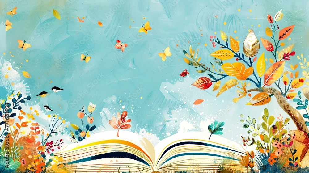 for the International Children's Book Day an appealing bright ...