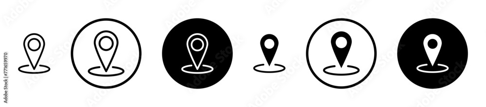 Vecteur Stock Location Pin and Map Marker Icons. Position Pointers and ...