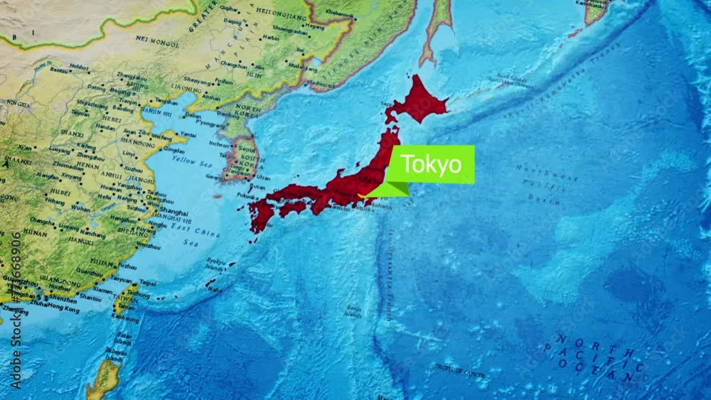 map of Tokyo, the capital of Japan.Zooming In: Exploring the Details of ...