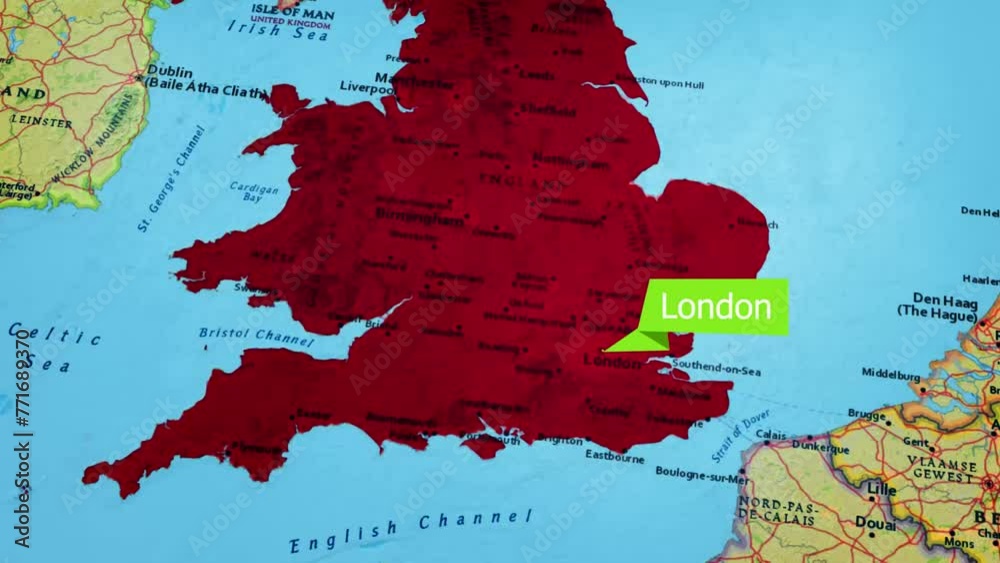 map of London, the capital of the United Kingdom .Zooming In: Exploring ...