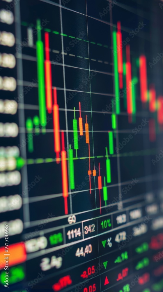 stock market day trader abstract dynamic background, neon lighting ...