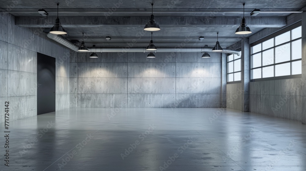 Bright loft with hanging light fixtures - Bright and airy warehouse ...