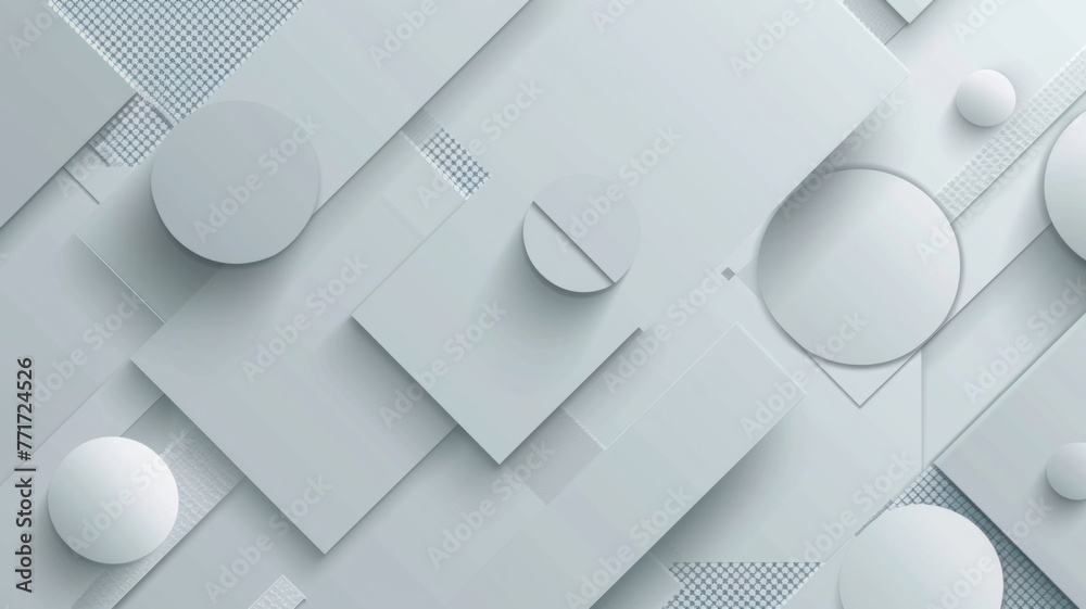 Monochromatic 3D shapes on modern abstract design - Monochromatic light ...