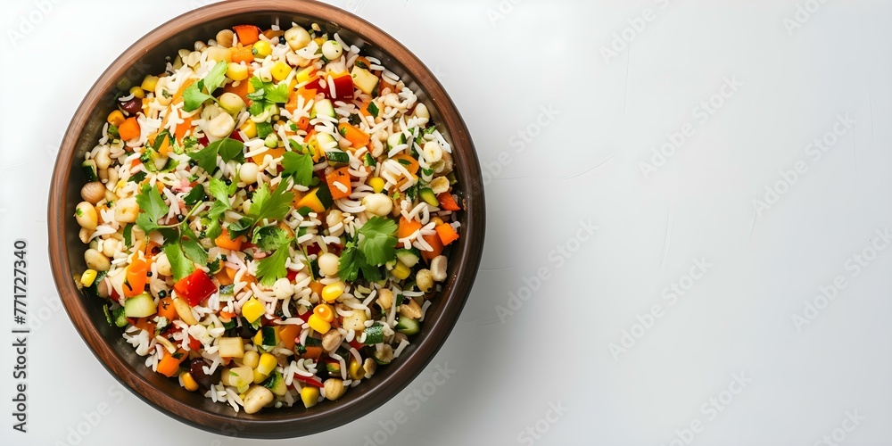 Authentic Indian street food: Bhel puri with puffed rice, vegetables ...