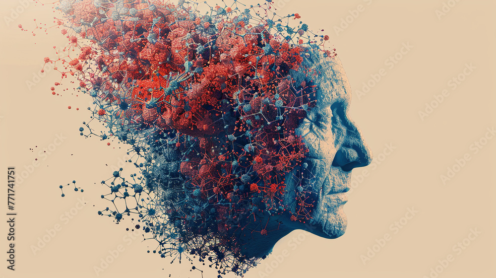 International Parkinson's awareness month concept, old man with ...