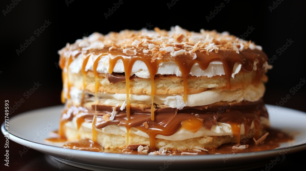 Argentinian Alfajor Cake, a layered cake made with alfajor cookies ...