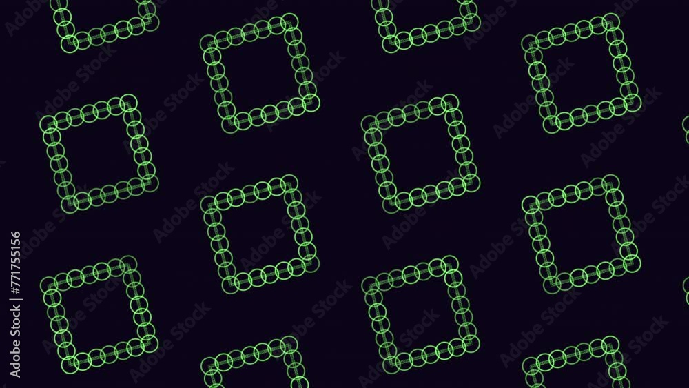 Colorful rectangular shapes connected by lines in a grid pattern create ...