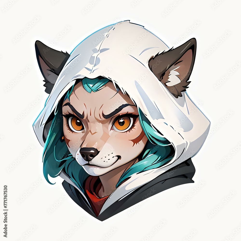 Arctic Vixen Gamer Avatar. A stylized fox character with an icy stare ...