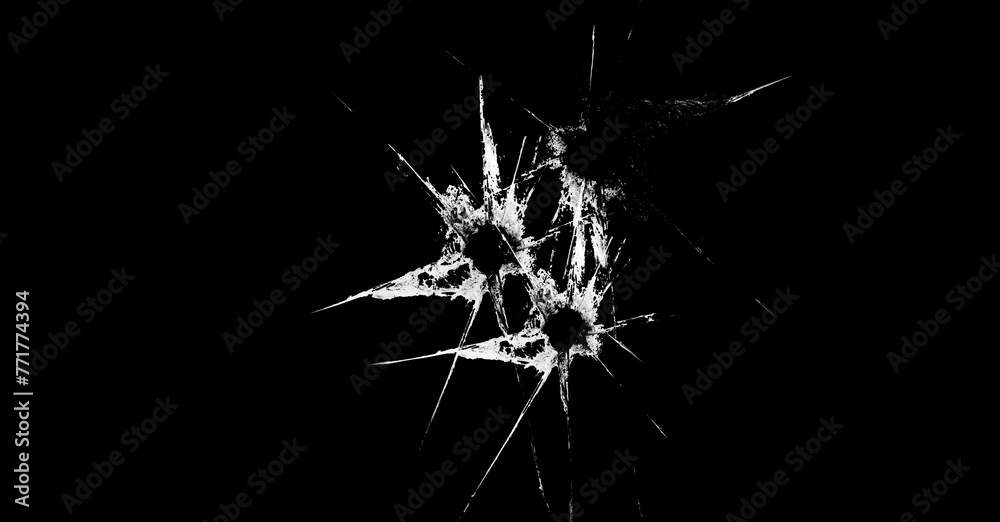 broken glass realistic texture with cracks, overlay photo of cracked ...
