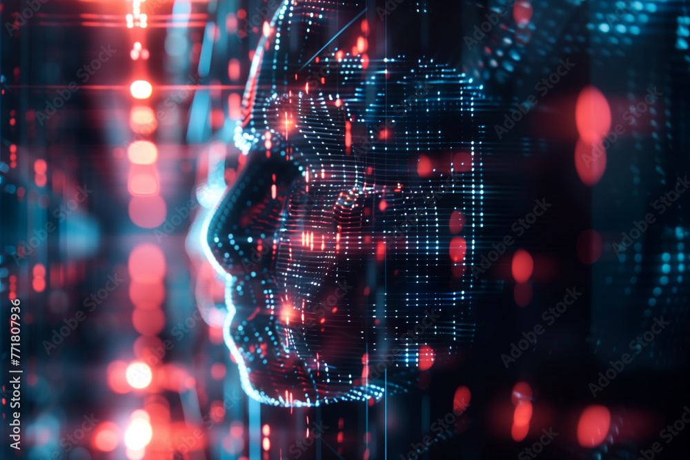 AI concept. Artificial intelligence machine learning concept ...