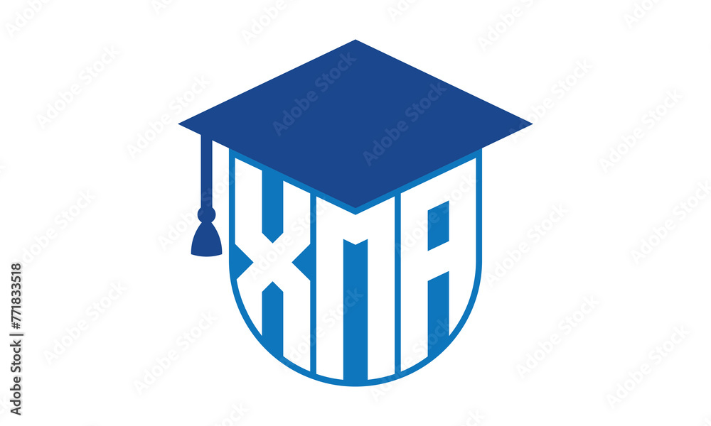 XMA initial letter academic logo design vector template. school college ...