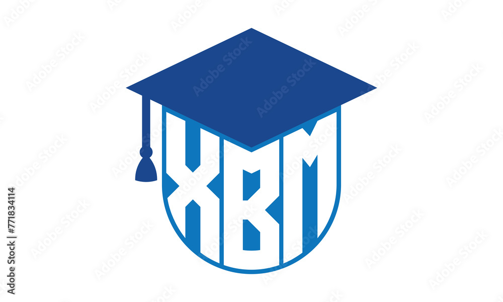 XBM initial letter academic logo design vector template. school college ...