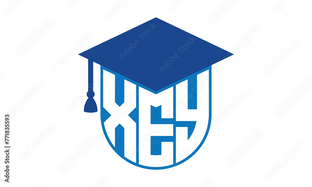 XEY initial letter academic logo design vector template. school college ...