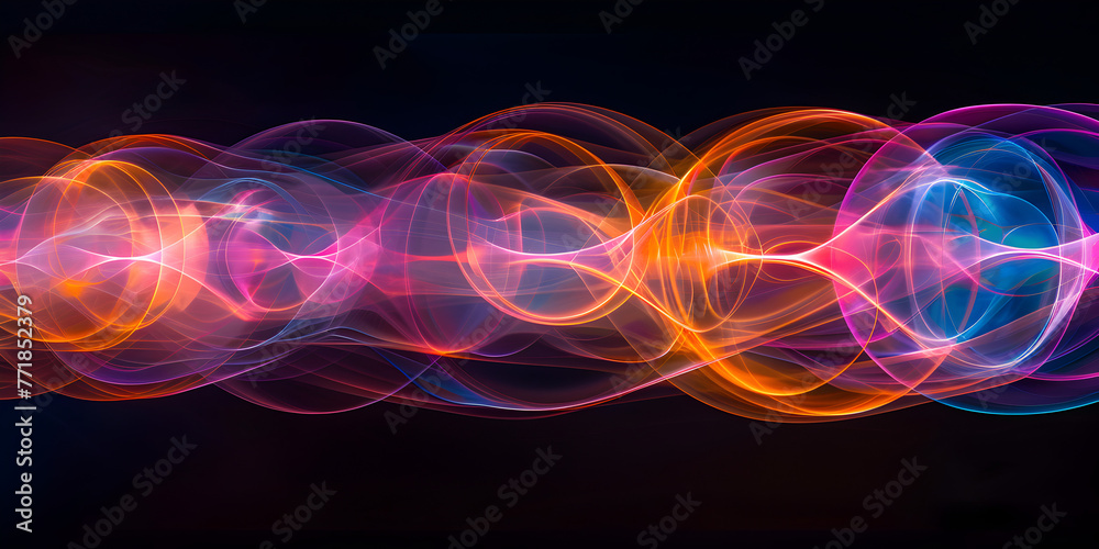 Spectroscopic image showing the emission lines of an atom under ...