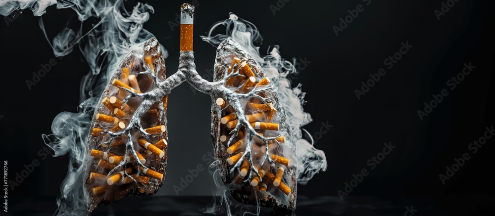 Foto de Image of lungs damaged by smoking. Lungs damaged by smoking ...