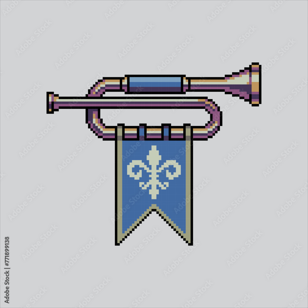 Pixel art illustration Trumpet. Pixelated Classic Trumpet. Classic ...