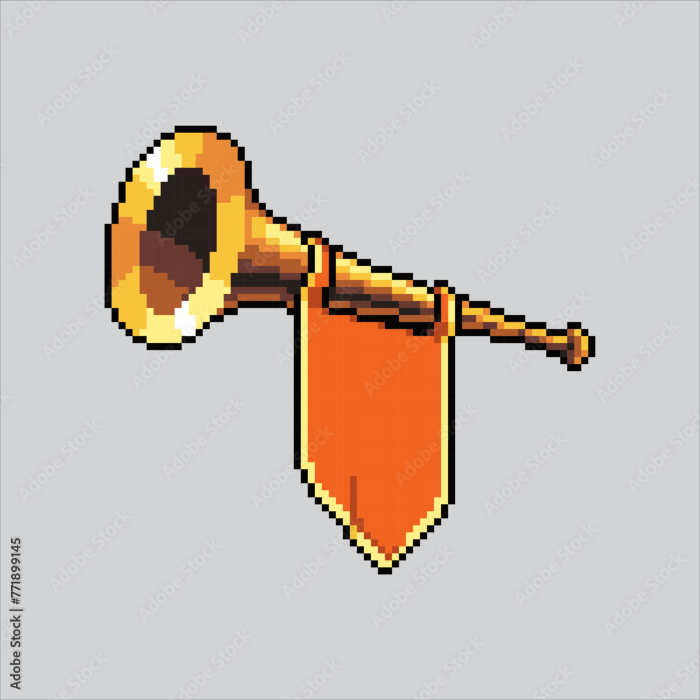 Pixel art illustration Trumpet. Pixelated Classic Trumpet. Classic ...