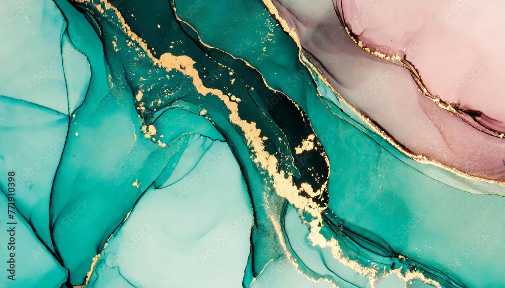 Marble Water Color. Ink Vector Canvas. Blue Marble Watercolor. Luxury ...