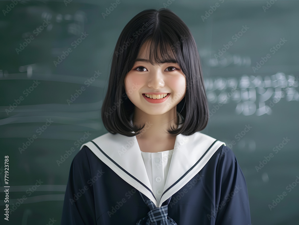 学びの喜びを表現したアジア人女子学生 Stock Photo | Adobe Stock