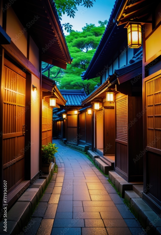 Stroll along the Japanese walkway in Gion town, an old district adorned ...