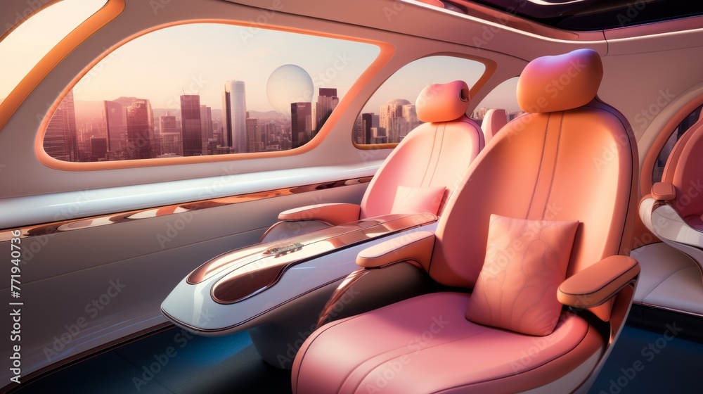 Modern Luxury Mobility Sublime Color Palette in Car Cabin Stock ...
