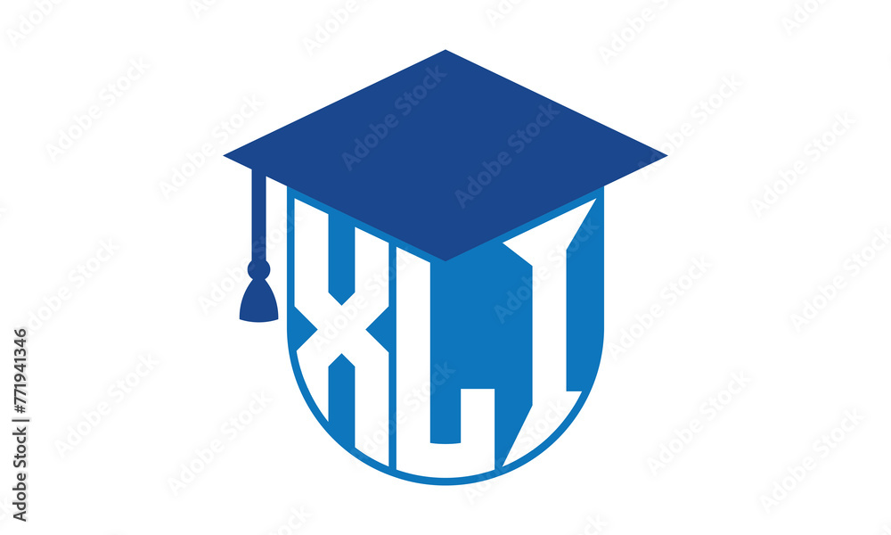 XLI initial letter academic logo design vector template. school college ...