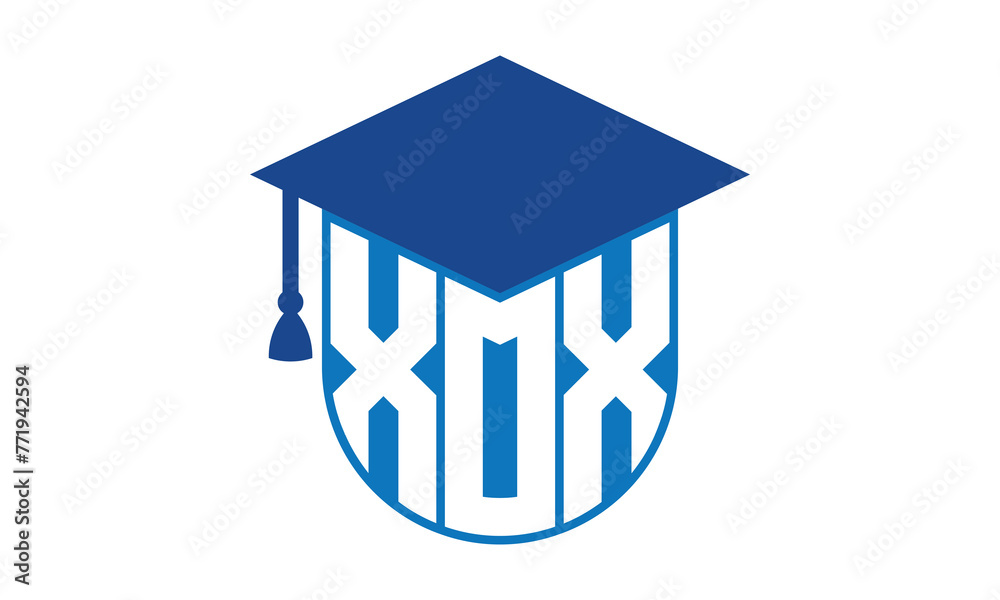XOX initial letter academic logo design vector template. school college ...