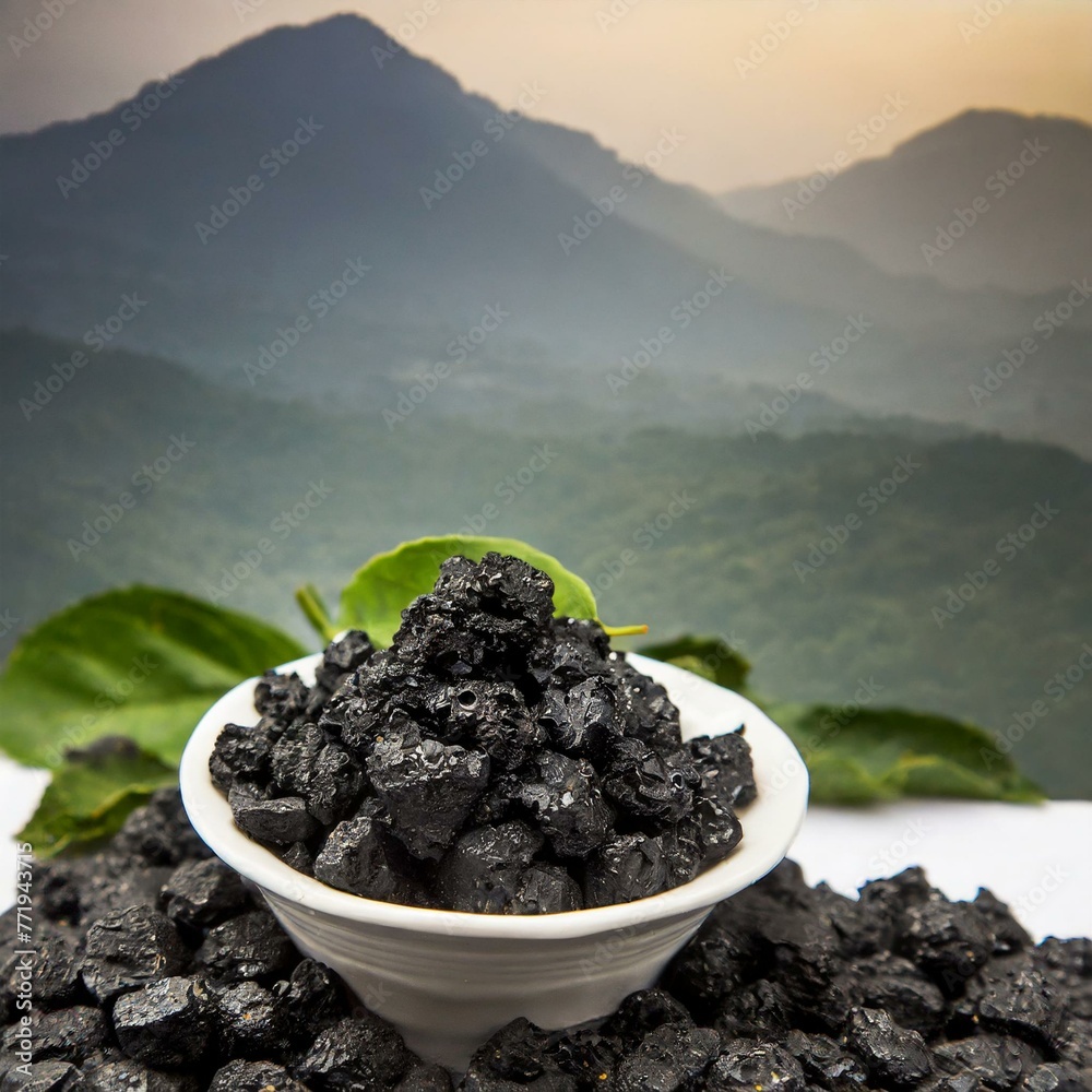 Natural Wonder: Shilajit Background Infused with Earth's Essence" Stock ...
