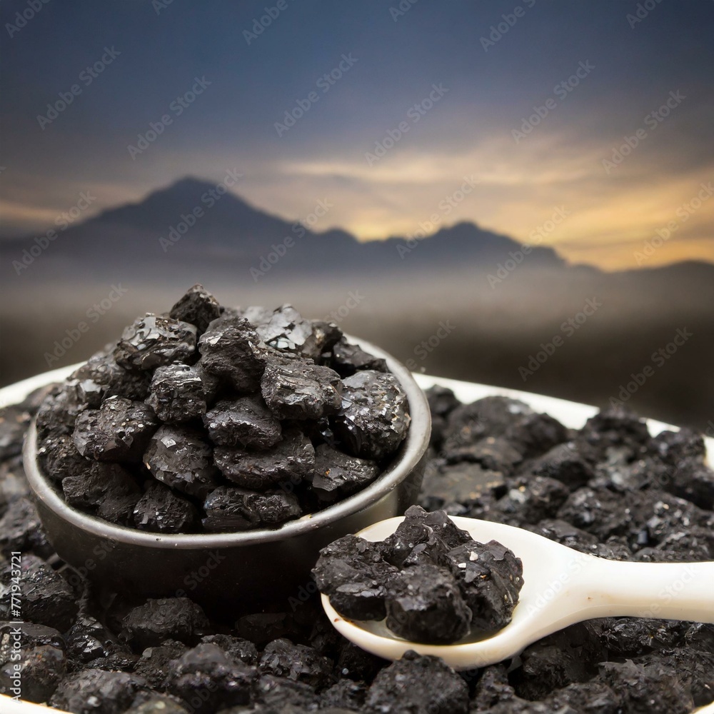 Natural Wonder: Shilajit Background Infused with Earth's Essence" Stock ...