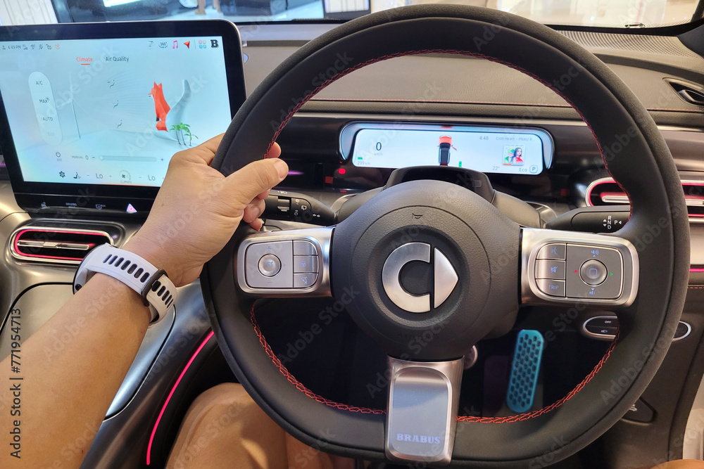 PENANG, MALAYSIA - 23 MAR 2024: New Smart #1 EV car at the test drive ...