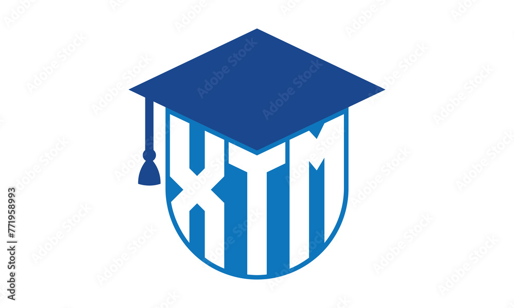 XTM initial letter academic logo design vector template. school college ...