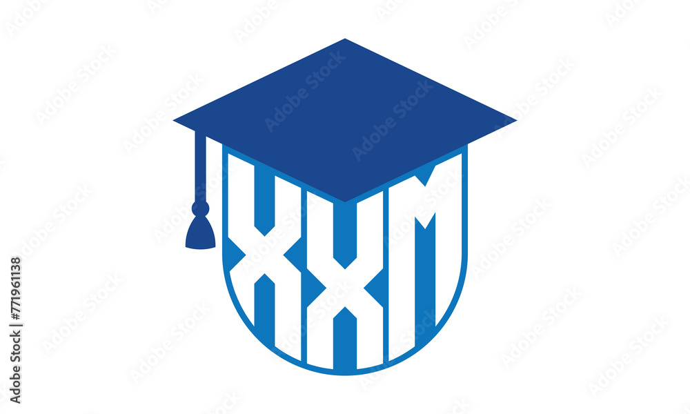 XXM initial letter academic logo design vector template. school college ...