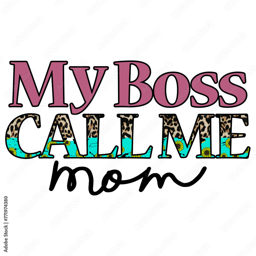 My Boss Call Me Mom , Digital Download , Printable Files , Unicorn ...