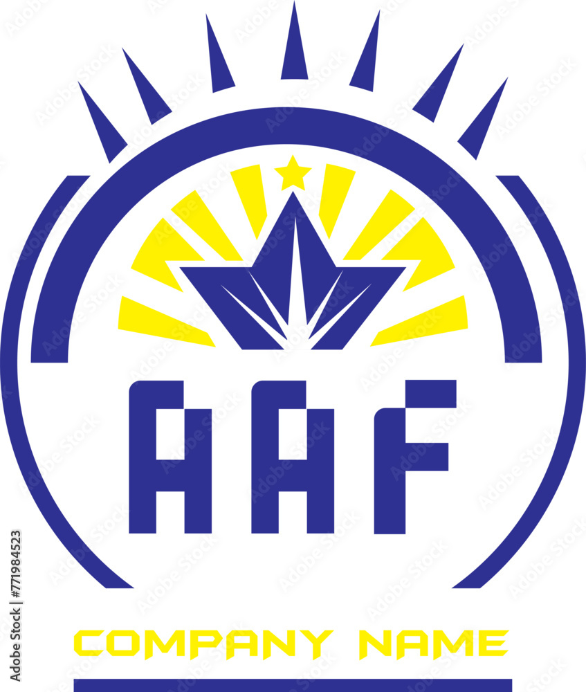 AAF letter logo vector design on white color background AAF letter logo ...