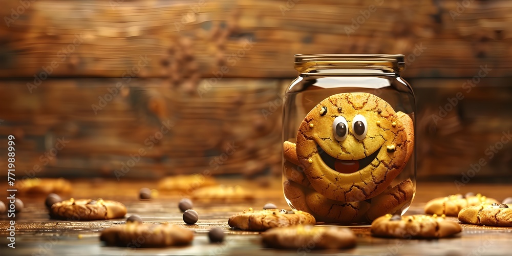 Cheerful Cookie Jar Revealing Delightful Hidden Compartment for ...