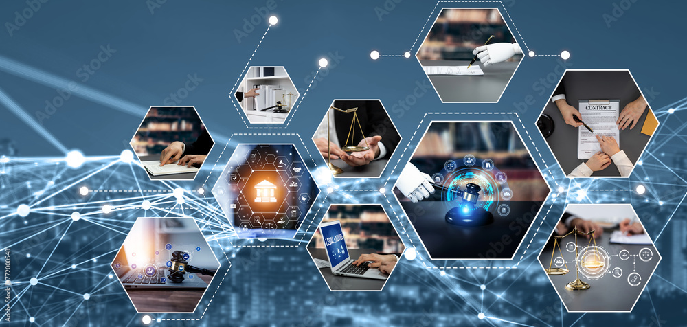 AI rules and law concept enforce to control AI artificial intelligence ...