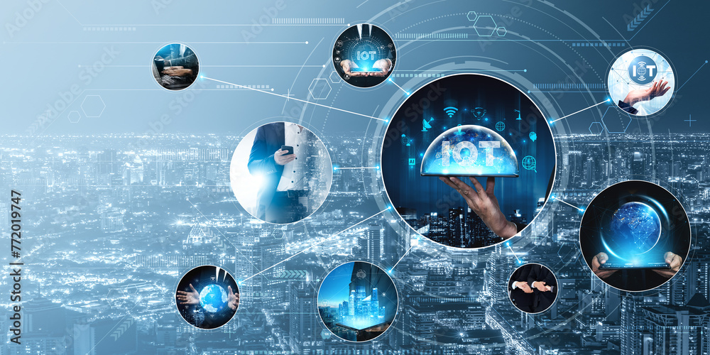 Communication technology , smart connection IOT and people network ...