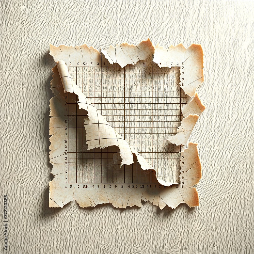 Subtle Grid Pattern over Torn Paper Texture for Background Stock ...