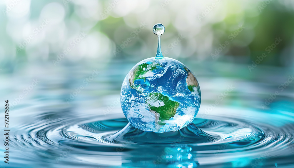 Globe Droplet: Illustration depicting a globe designed in the shape of ...