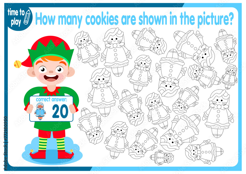 Count how many cookies are hidden in the picture. How many objects are ...