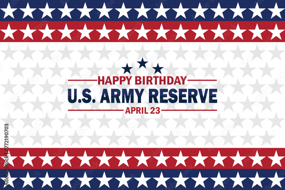 Happy Birthday Us Army Reserve Wallpaper With Shapes And Typography