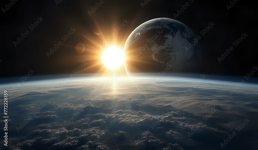 Total eclipse of the Sun. The moon covers the sun in a solar eclipse ...