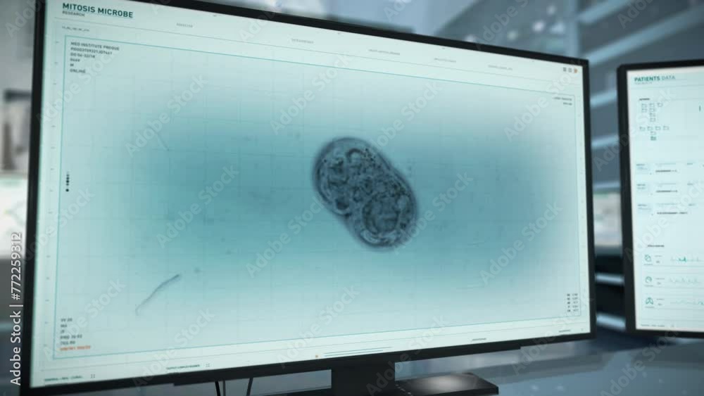 Animation of the software analyzing the bacteria mitosis process ...