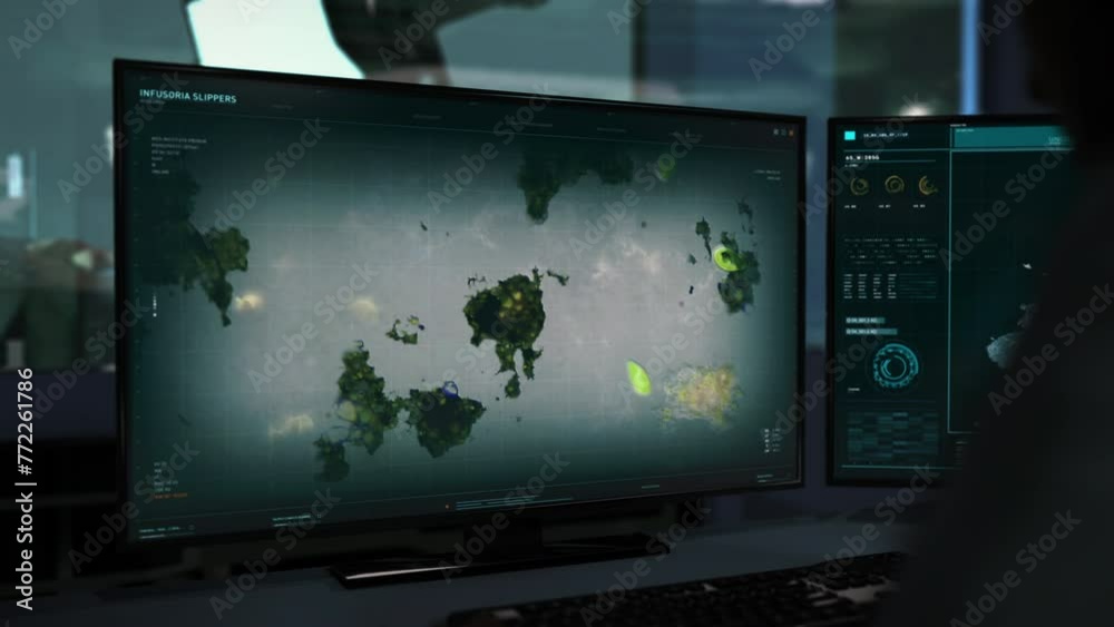 Biological analysis of the infusoria cell structure at the laboratory ...